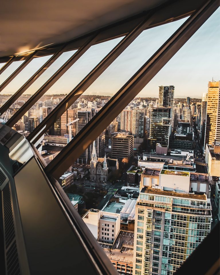 Clear glass windows overlooking a city | Pixeor – Large Collection of ...