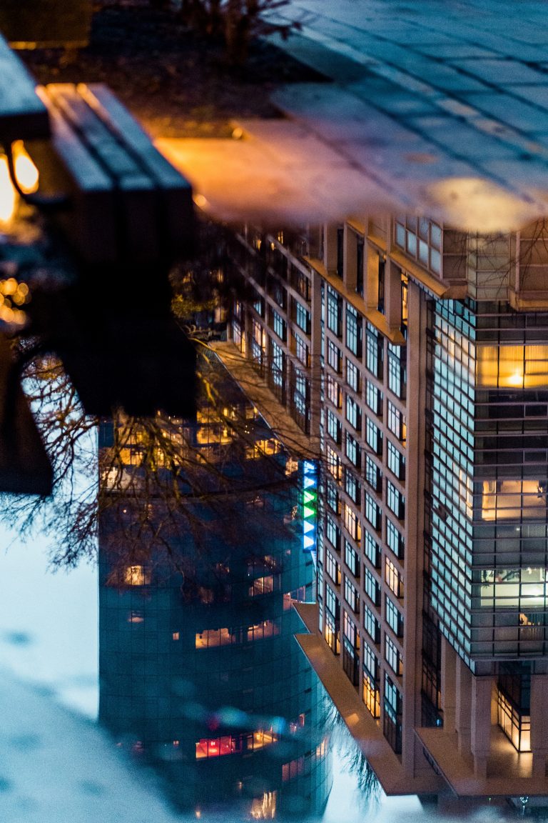 Water reflection of high-rise buildings | Pixeor – Large Collection of ...